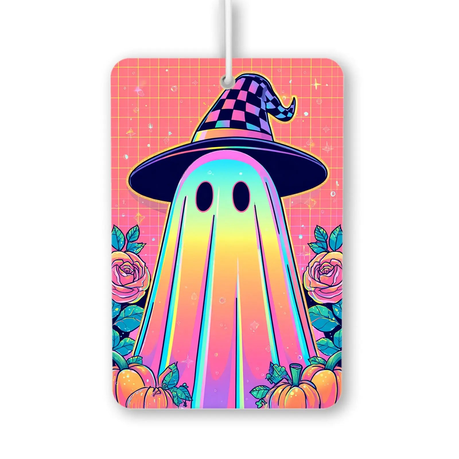 Colorful Ghost with Witch Hat Air Freshener – Instafreshener
