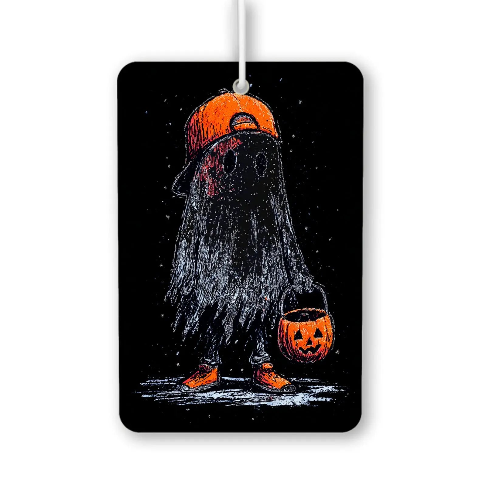 Halloween Ghost with Pumpkin Bucket Air Freshener – Instafreshener